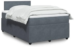 Box spring postel s matrací tmavě šedý 120x190 cm samet 3289981