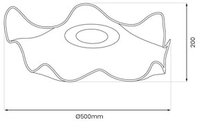 Stropní LED svítidlo Largo, 1x LED 16w, 4000k, g