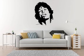 Lepy.cz Samolepka na zeď Mick Jagger Velikost (šířka x výška): 45x57cm, Barevná varianta: Krémová