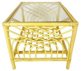Ratanový obývací stolek VERONA - světlý