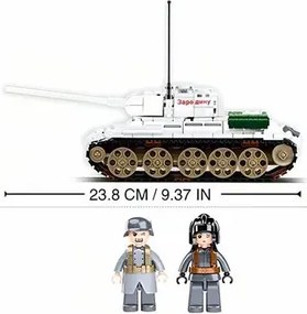 Sluban WWII M38-B0978 Bitva o Budapešť Bílý tank T-34/85 / LEGO-kompat