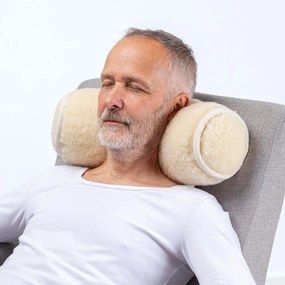 Relaxační polštář z ovčí vlny válec