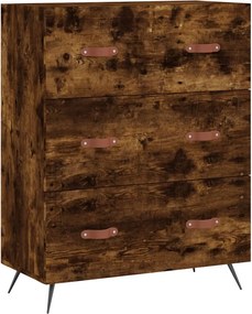 Skříň highboard kouřový dub 69,5 x 34 x 180 cm kompozitní dřevo 3199726