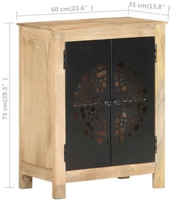 vidaXL Marketos Příborník 60 x 35 x 75 cm masivní mangovníkové dřevo