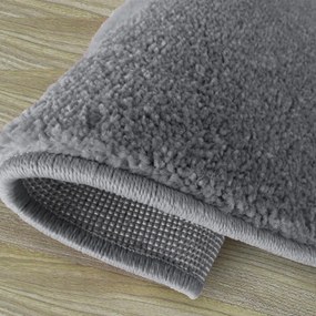 Jednobarevný kulatý koberec šedé barvy Šířka: 160 cm | Délka: 160 cm