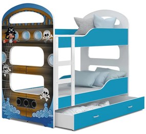 Poschoďová postel Dominik - piráti