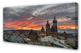 Obrazy na plátně Krakow Sunset panorama