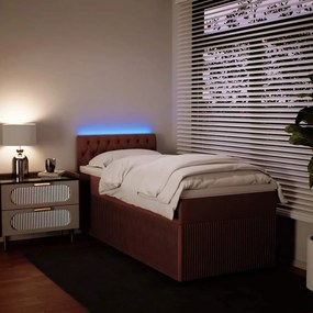 Box spring postel s matrací růžová 90x200 cm samet 3289949