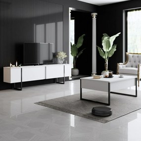 Konferenční stolek Luxe White and Black
