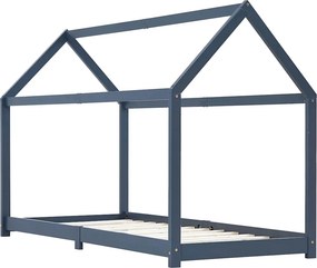 Rám dětské postele šedý masivní borové dřevo 90 x 200 cm 283354