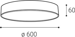 LED2 - LED Stropní svítidlo MONO SLIM LED/60W/230V 3000K/4000K pr. 60 cm černá