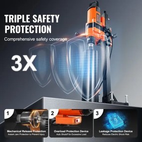 Jádrová vrtačka 2–30 cm Diamantová jádrová vrtací souprava s průměrem 3500 W