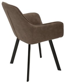 Designová židle Francesca, šedohnědá taupe