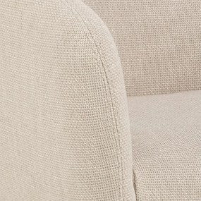 Otočné lounge křeslo Ramsey krémové