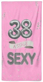 Osuška Stále sexy – růžová (věk: 38, Velikost osušky: 70x140cm)