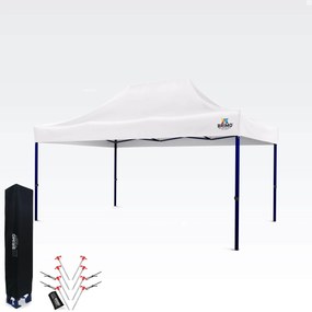 BRIMO Nůžkový párty stan EXCLUSIVE ocel 3x4,5 m bez stěn bílý
