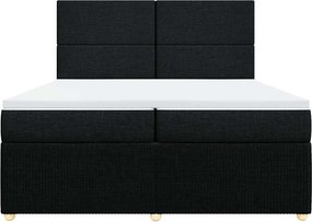 Box spring postel s matrací černá 200x200 cm textil 3294458