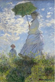 Plakát, Obraz - Claude Monet - Woman With a Parasol, (61 x 91.5 cm)
