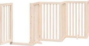 Zábrana pro psy s dvířky skládací 15 panelů 750 cm topol 3155646