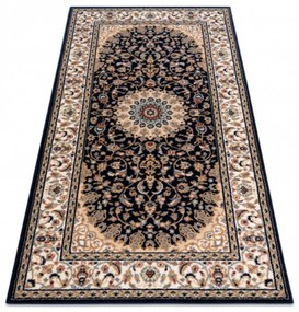 Vlněný kusový koberec Abdul černý 80x150cm
