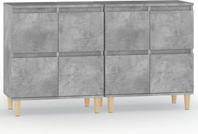 Příborníky 2 ks betonově šedé 60 x 35 x 70 cm kompozitní dřevo 3185755