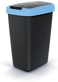 Odpadkový koš COMPACTA Q černý se světle modrým víkem Barva: černá/modrá, kód produktu: , objem (l): 25