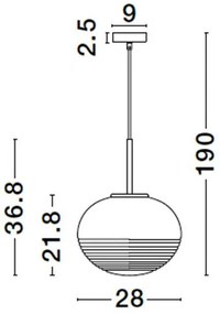 Nova Luce Závěsné svítidlo MAEVE čiré sklo bílá kabel mosazný zlatý kov E27 1x12W