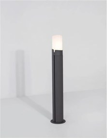 NV 9209212 Venkovní sloupkové svítidlo PYRO tmavě šedý hliník bílý akryl E27 1x12W 220-240V IP54 bez žárovky - NOVA LUCE