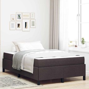 Postel s boxspringem Tmavě hnědá 120 x 200 cm textil 3398853