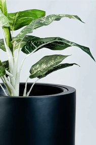 Kulatý květináč ESTRA, výška 90 cm, černý
