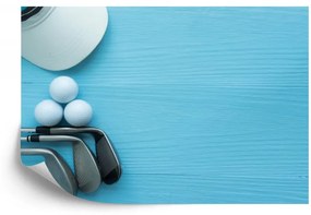 Fototapeta Golf Set Na Prknech Samolepící tapety 416x254