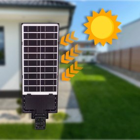 Toolight Toolight, zahradní LED solární lampa se snímačem pohybu a dálkovým ovládáním RSL017, černá, OSW-10247