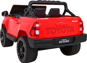 Ramiz Elektrické auto Toyota Hilux pro děti červené + pohon 4x4 + dálkové ovládání