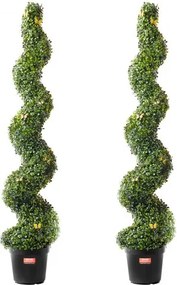 2 Kusů 1,5 m Umělý buxus Topiary Strom Umělá rostlina UV Dekor vnitřní/venkovní