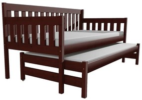 Vomaks Dětská postel s výsuvnou přistýlkou M 006 NEW* 80 x 190 cm surové dřevo