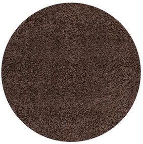 Ayyildiz koberce Kusový koberec Life Shaggy 1500 brown kruh - 160x160 (průměr) kruh cm
