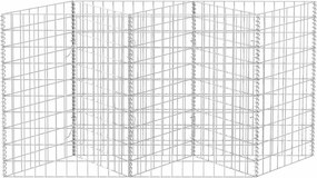 Gabionový koš pozinkovaná ocel 120 x 30 x 100 cm 142539