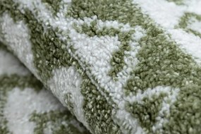 Dywany Łuszczów, Kusový koberec Napkin green kruh, 140x140 (průměr) kruh, zelená, chodba / předsíň