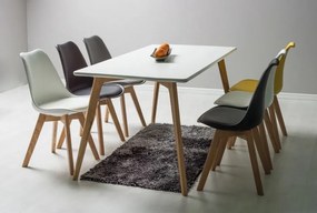 Casarredo - Komfort nábytek Plastová jídelní židle KRIS světle šedá/dub