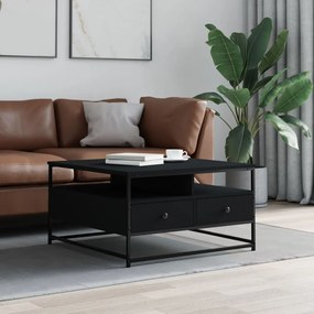 vidaXL Konferenční stolek černý 80 x 80 x 45 cm kompozitní dřevo