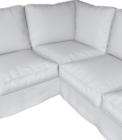 Potah na pohovku IKEA  Ektorp rohová barva bílá látka pletený vzor