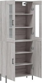 Skříň highboard šedá sonoma 69,5 x 34 x 180 cm kompozitní dřevo 3198223