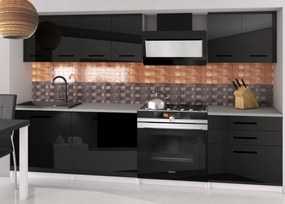 Kuchyňská linka Belini 180 cm černý lesk
s pracovní deskou Sonik2