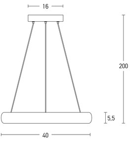 Zambelis 2047 závěsné LED stmívatelné svítidlo kávově hnědá, 30W, 3000K, ø40cm