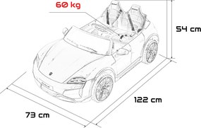 Ramiz Porsche Taycan Turbo S modré autíčko