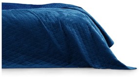 Modrý přehoz přes postel AmeliaHome Laila Royal, 220 x 240 cm