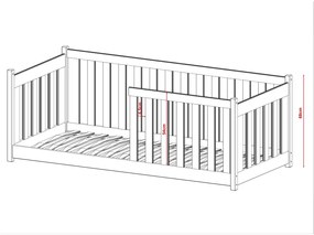 Legno Dětská postel s ohrádkou Koncept bílá Rozměr (cm): 90x190