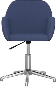 Otočné jídelní židle 2 ks modré textil 3103042