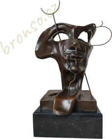 Salvador Dalí - Autoportrét - Bronzová socha
