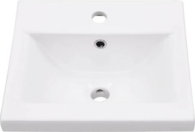 Koupelnový rám s vestavěným umyvadlem bílý železo 3101385